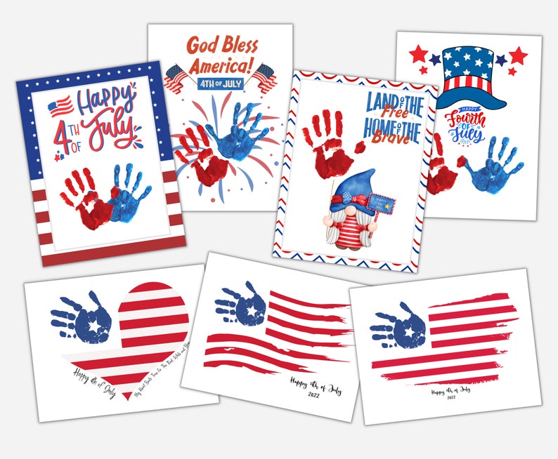 Bundle Easy Handprint Craft for Independence Day Happy 4th of - Etsy