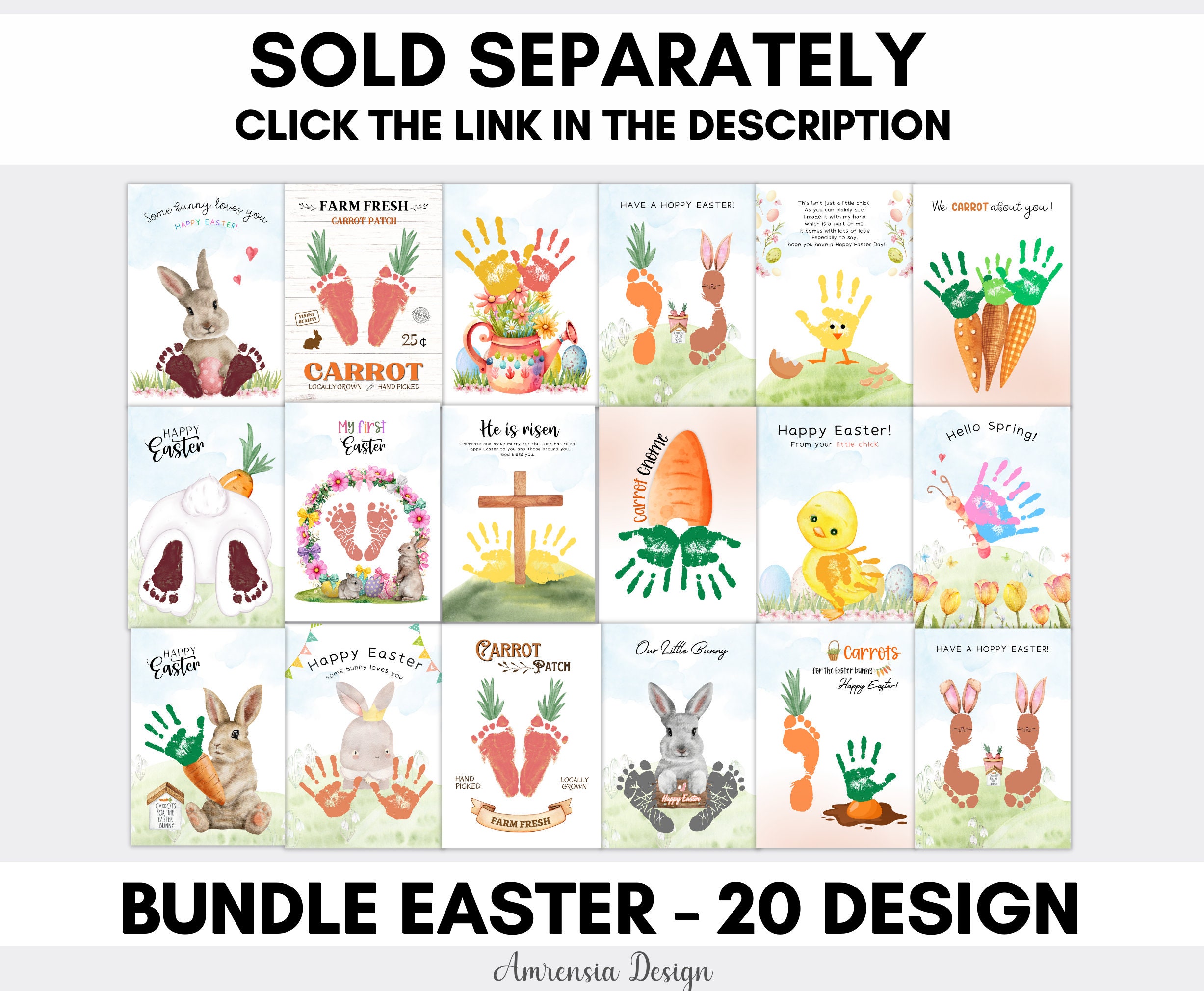 Carrot Happu Easter Craft Handprint Art Template for Baby Kids - Etsy