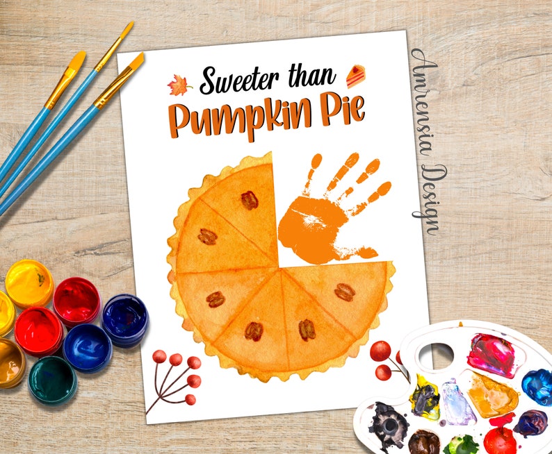 Thanksgiving Handprint Craft Autumn Fall Activity Pumpkin - Etsy