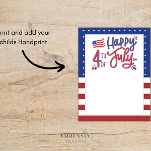 Happy 4th of July, Easy Handprint Craft, Handprint Art for Toddler ...