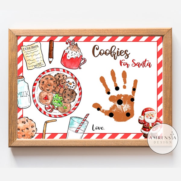 Santa Handprint - Etsy