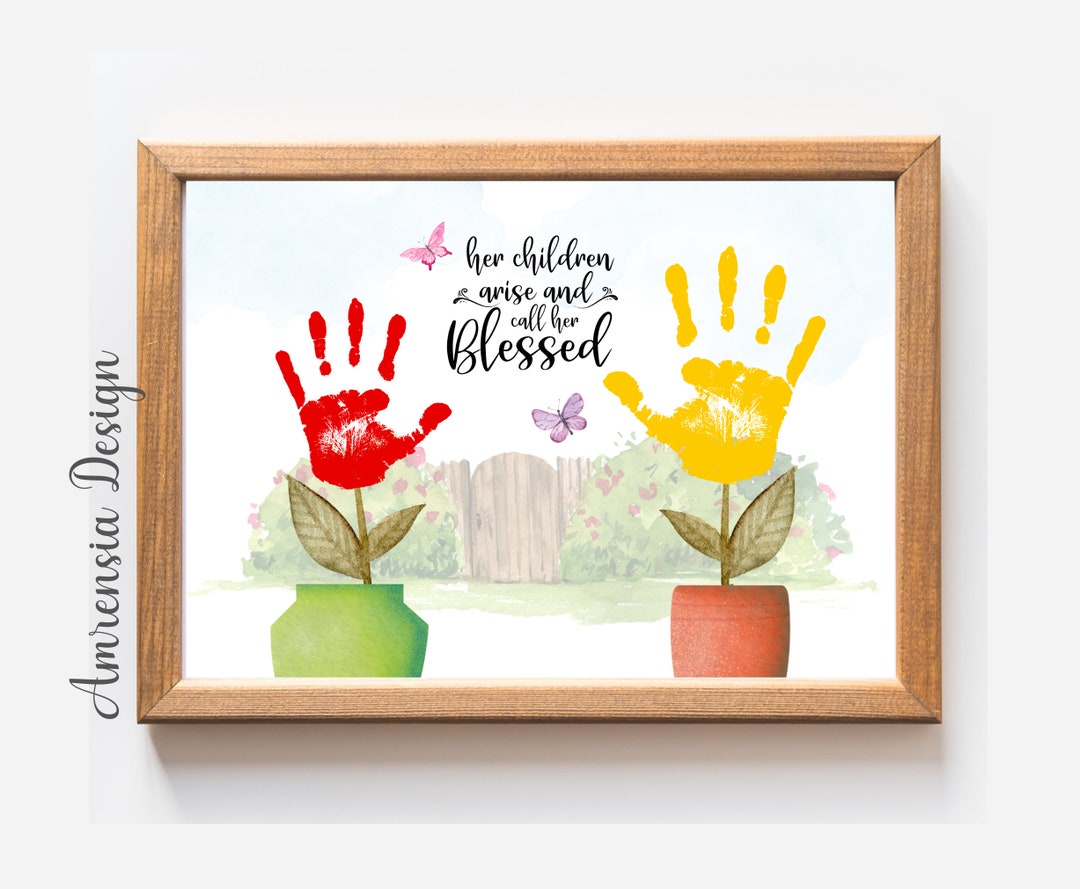 Bible Verse, Handprint Flower, Gift for Mother,mother's Day, Mom ...
