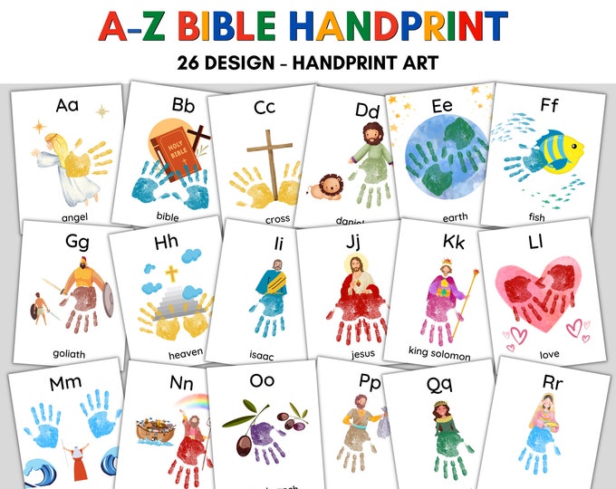 Alphabet Printable Handprint Art Templates Alphabet Handprint ART PDF ...