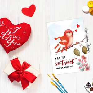 You're so TWEET Handprint Art Valentine Gift, Printable Template for ...