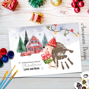9 Design BUNDLE Christmas Craft Handprint Footprint Art Template ...