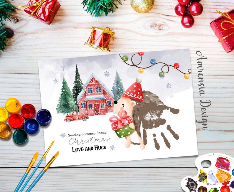 9 Design BUNDLE Christmas Craft Handprint Footprint Art - Etsy