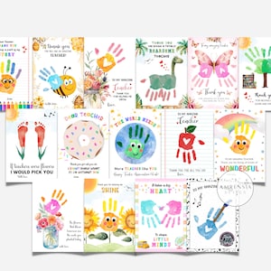 Teacher Appreciation Week Craft, Handprint Footprint Fingerprint Art ...