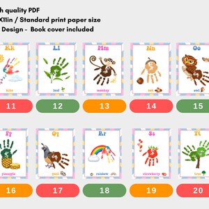 My Handprint Alphabet Book, Alphabet Handprint Art, Baby Toddler Child ...