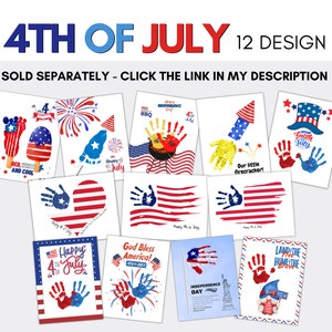 Easy Handprint Craft for Independence Day Happy 4th of July, Handprint ...
