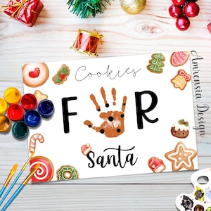 Christmas Handprint Art, Cookies for Santa Handprint Craft, Home ...