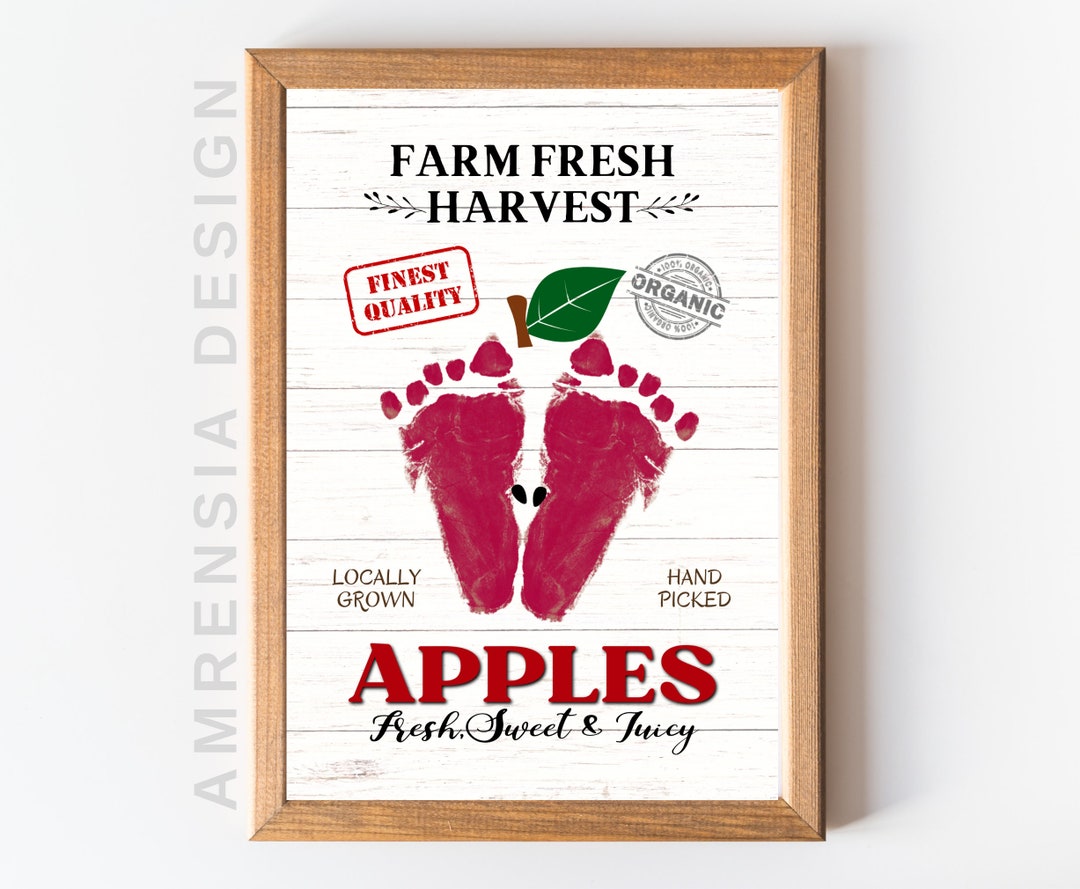 Apple Footprint Craft Market Farm Fresh Apple Sign,farmhouse Apple ...