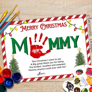 Christmas Gift for Mommy, Christmas Handprint Art, Christmas Activity ...