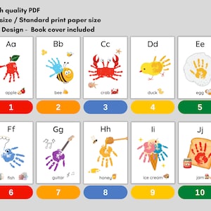 My Handprint Alphabet Book, Alphabet Handprint Art, Baby Toddler Child ...