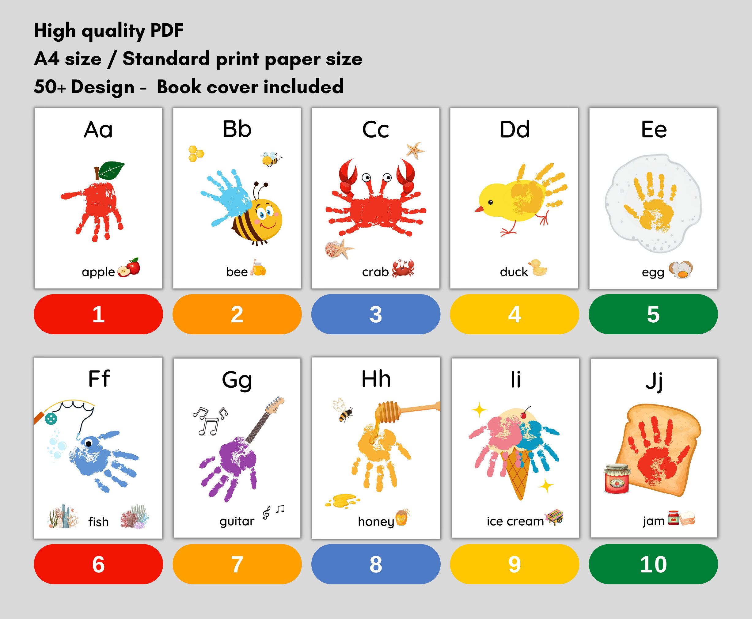 My Handprint Alphabet Book Alphabet Handprint Art Baby - Etsy UK