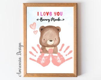 Preschool & Kindergarten Handprint Valentine's Day Keepsake - Etsy