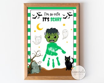 Bat Handprint Art, Happy Halloween Keepsake Craft Handprint Kit for ...