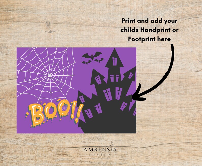 Boo Halloween Handprint Art, Halloween Keepsake Craft Handprint Kit for ...