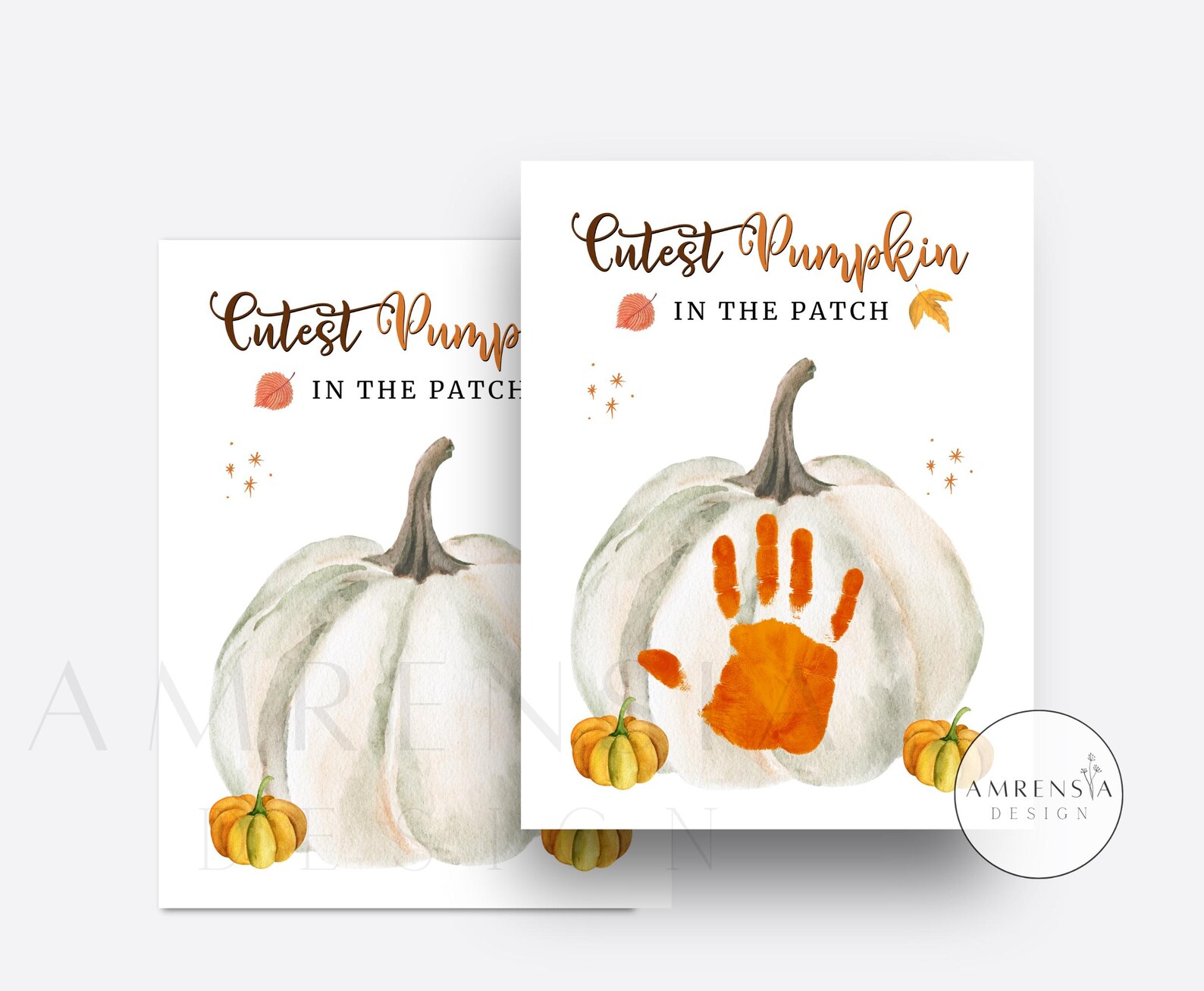 Cutest Pumpkin in the Patch Craft Printable Hand Print Art, Easy Craft ...