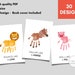 30 Animal Movement Handprint Art Kit for Toddlers, Preschoolers, First ...