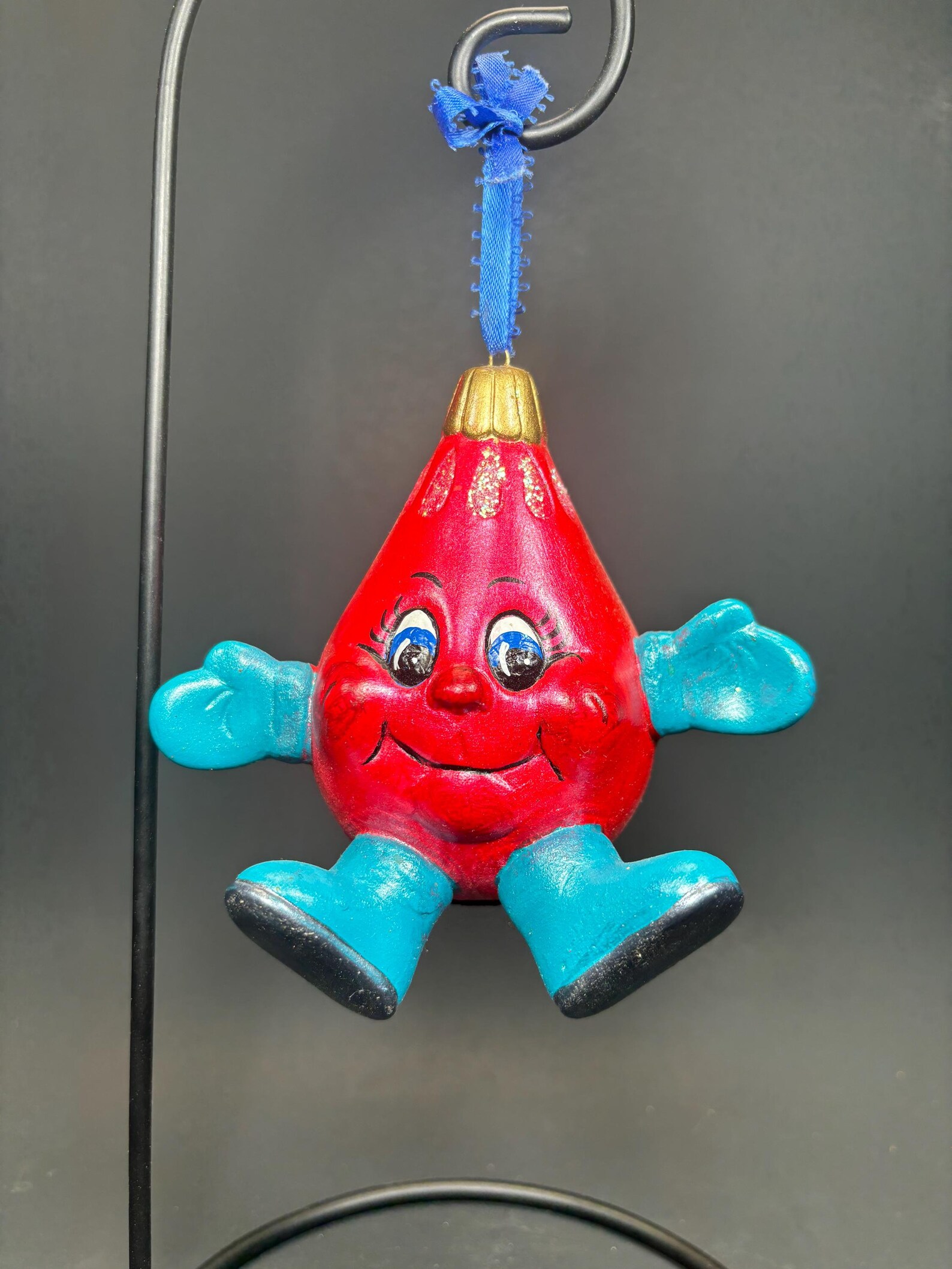 Cute, Adorable, Fun and Unique Red Cone Ornament Noggin That is Shy and ...