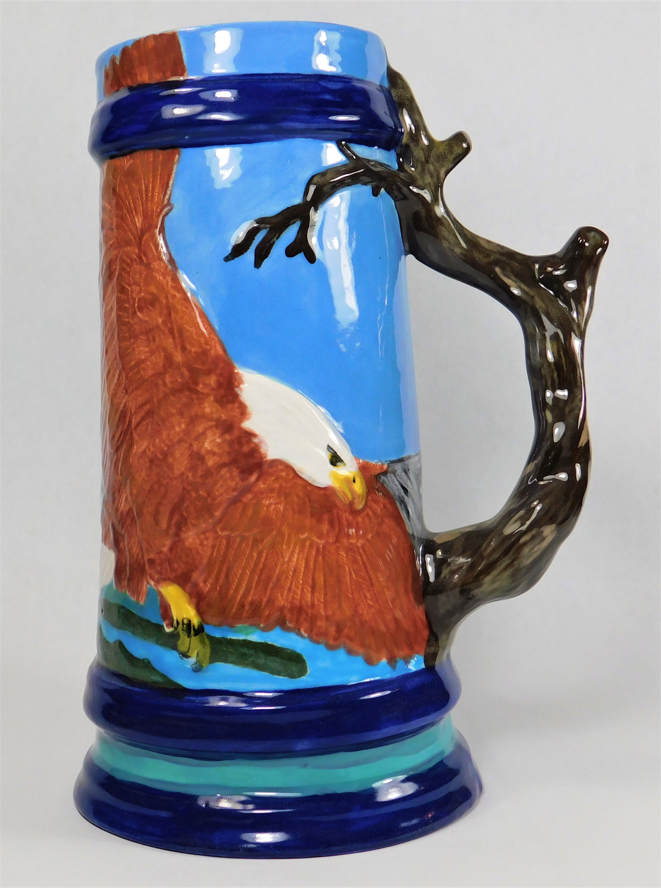Eagle Tankard or Stein Hand Made and Painted Ceramic Piece - Etsy