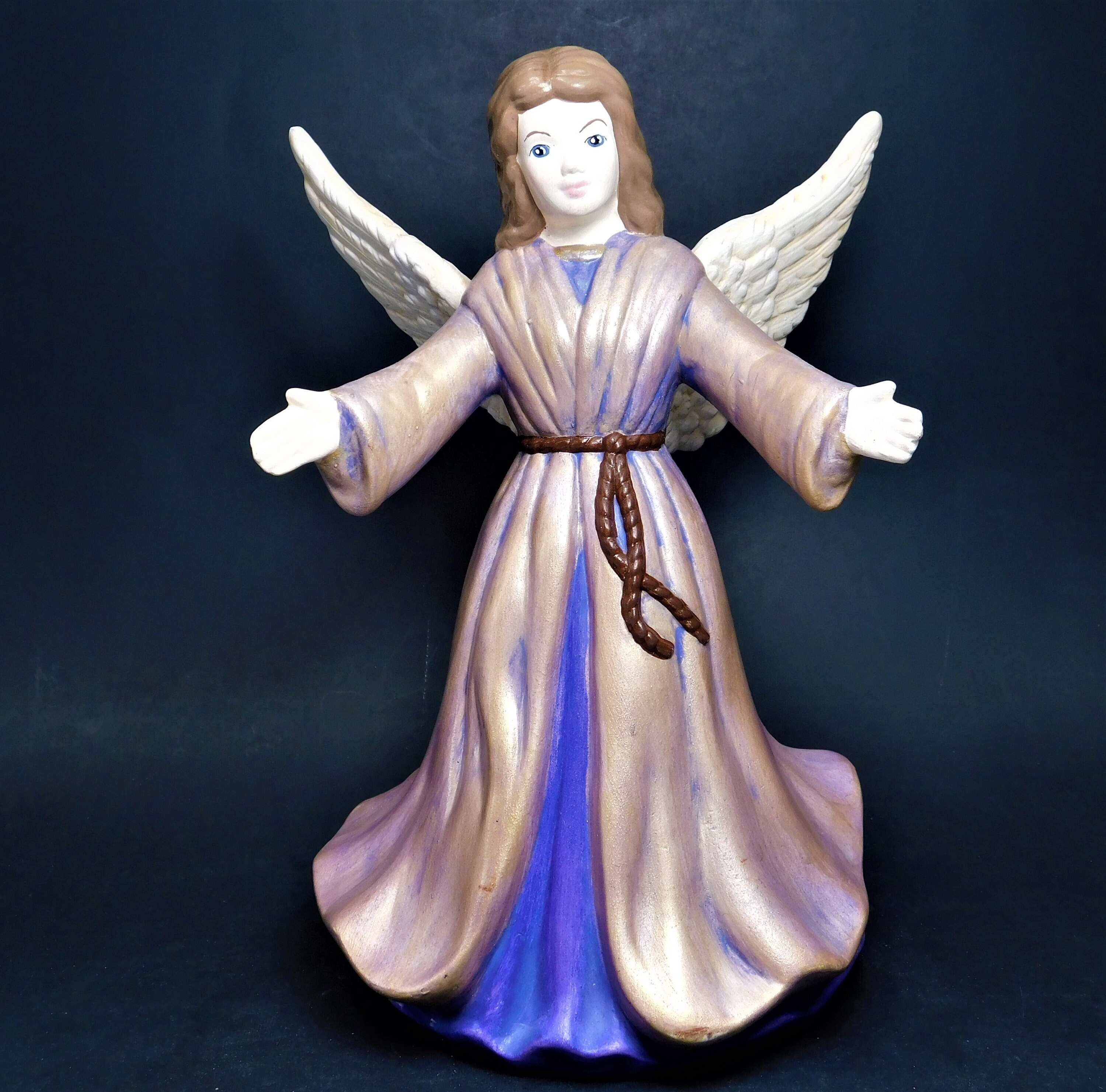 Angel With Arms Out Hand Painted Ceramic Figurine - Etsy Norway