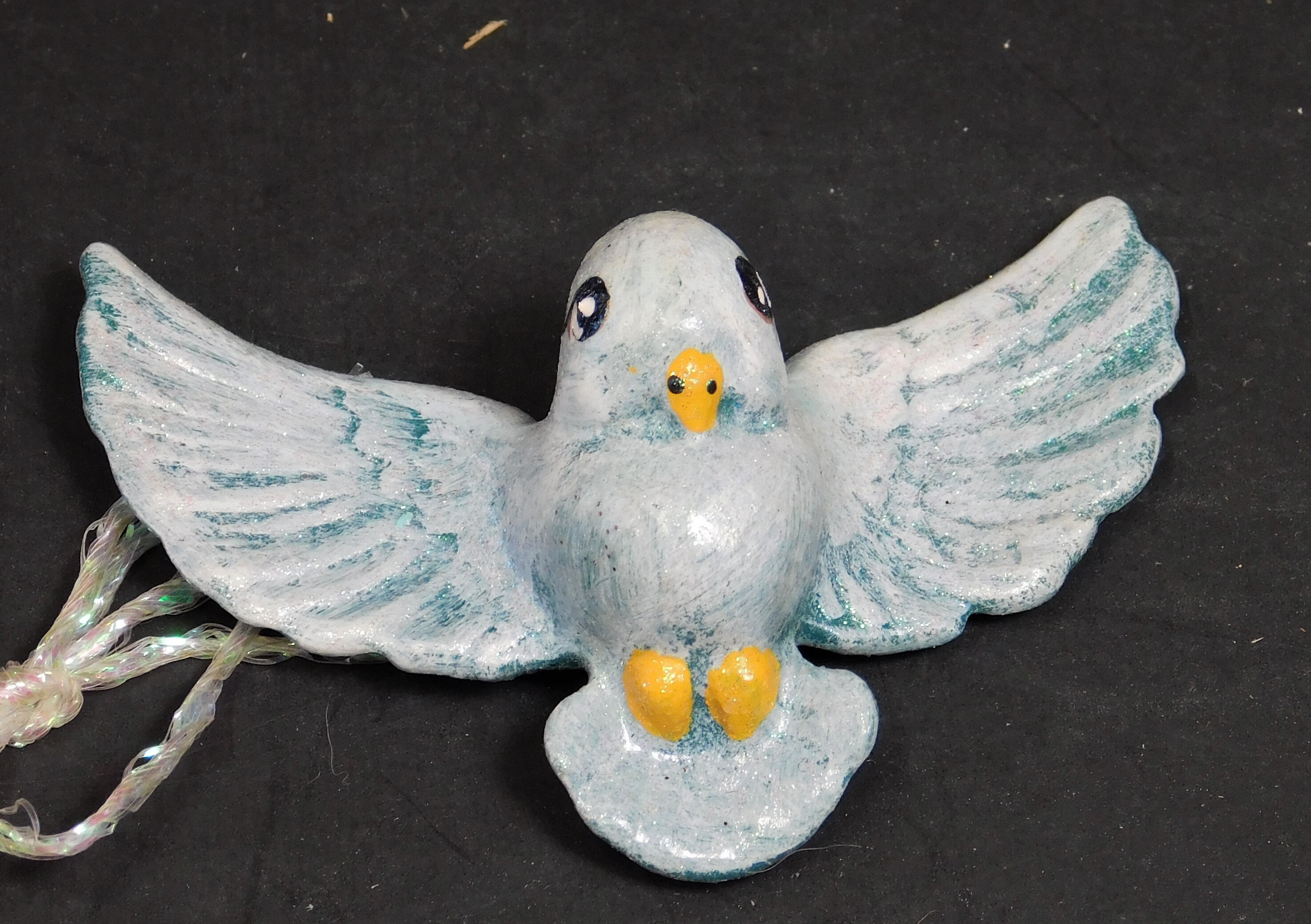 Small Flying Dove Hand Made and Hand Painted Ceramic Ornaments - Etsy