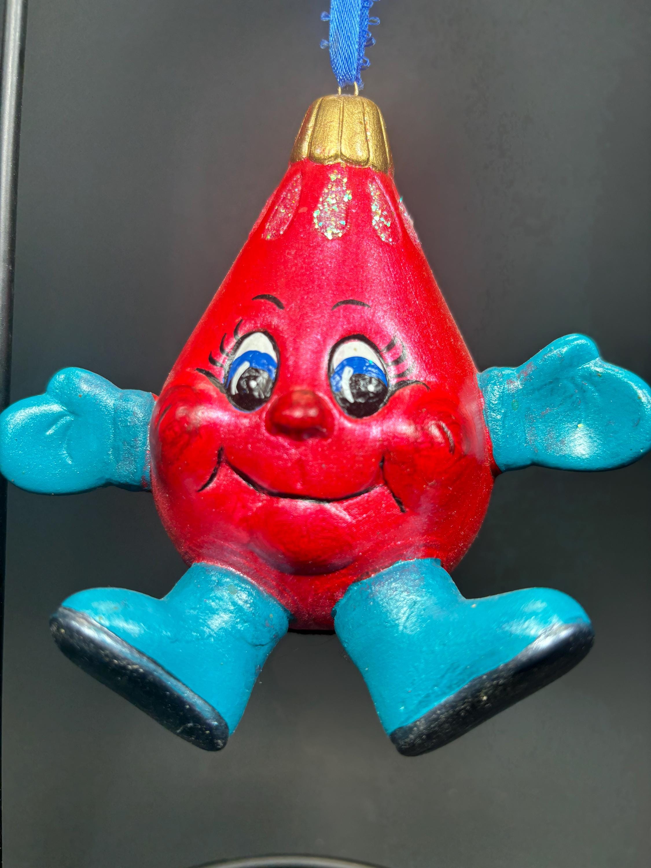 Cute, Adorable, Fun and Unique Red Cone Ornament Noggin That is Shy and ...