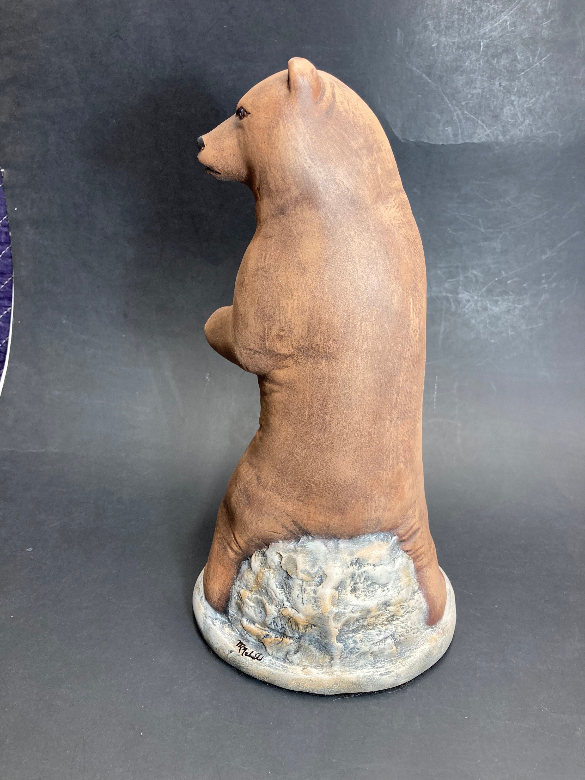 Large Standing Bear Hand Painted Ceramic Piece - Etsy