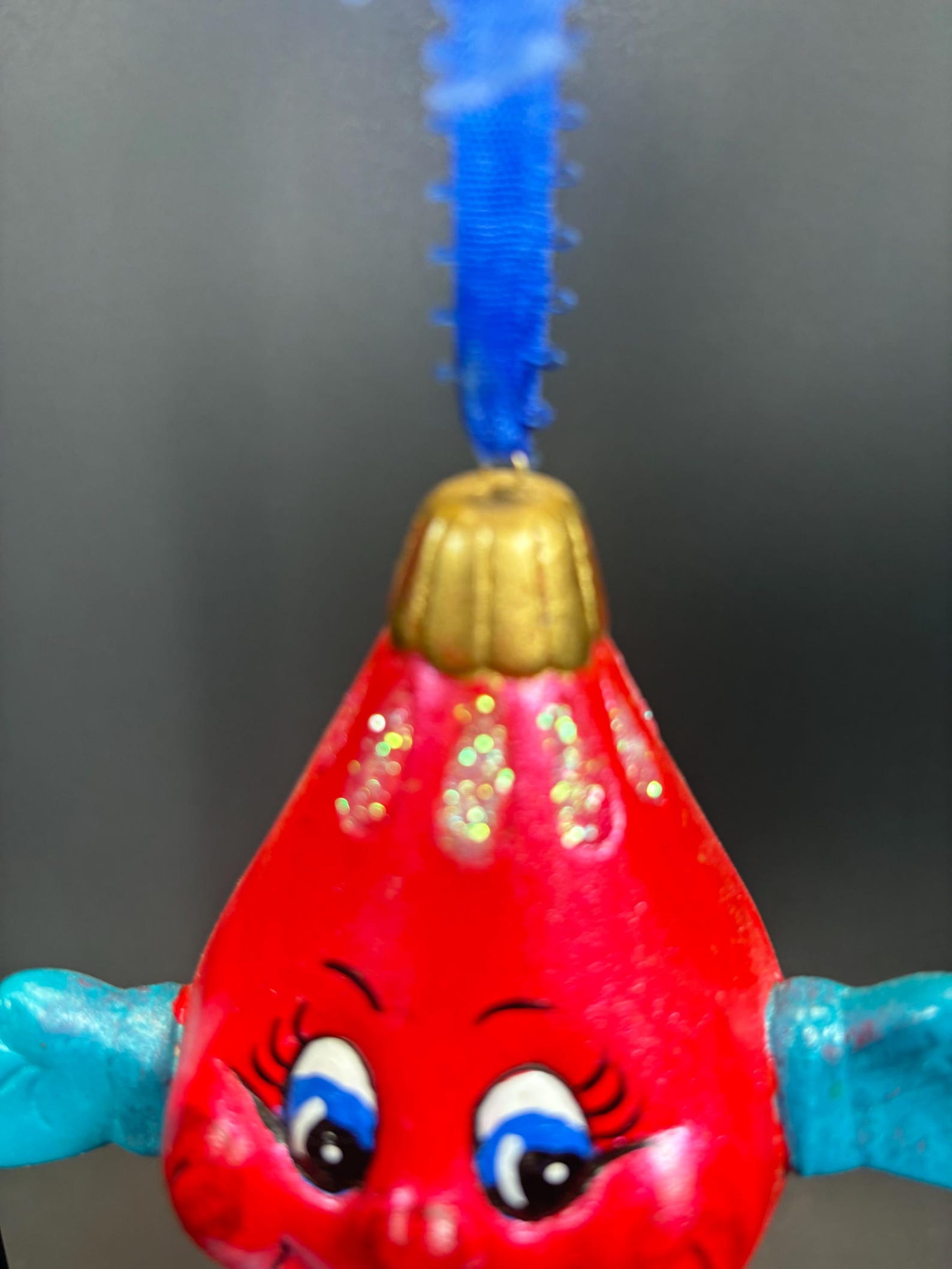 Cute, Adorable, Fun and Unique Red Cone Ornament Noggin That is Shy and ...