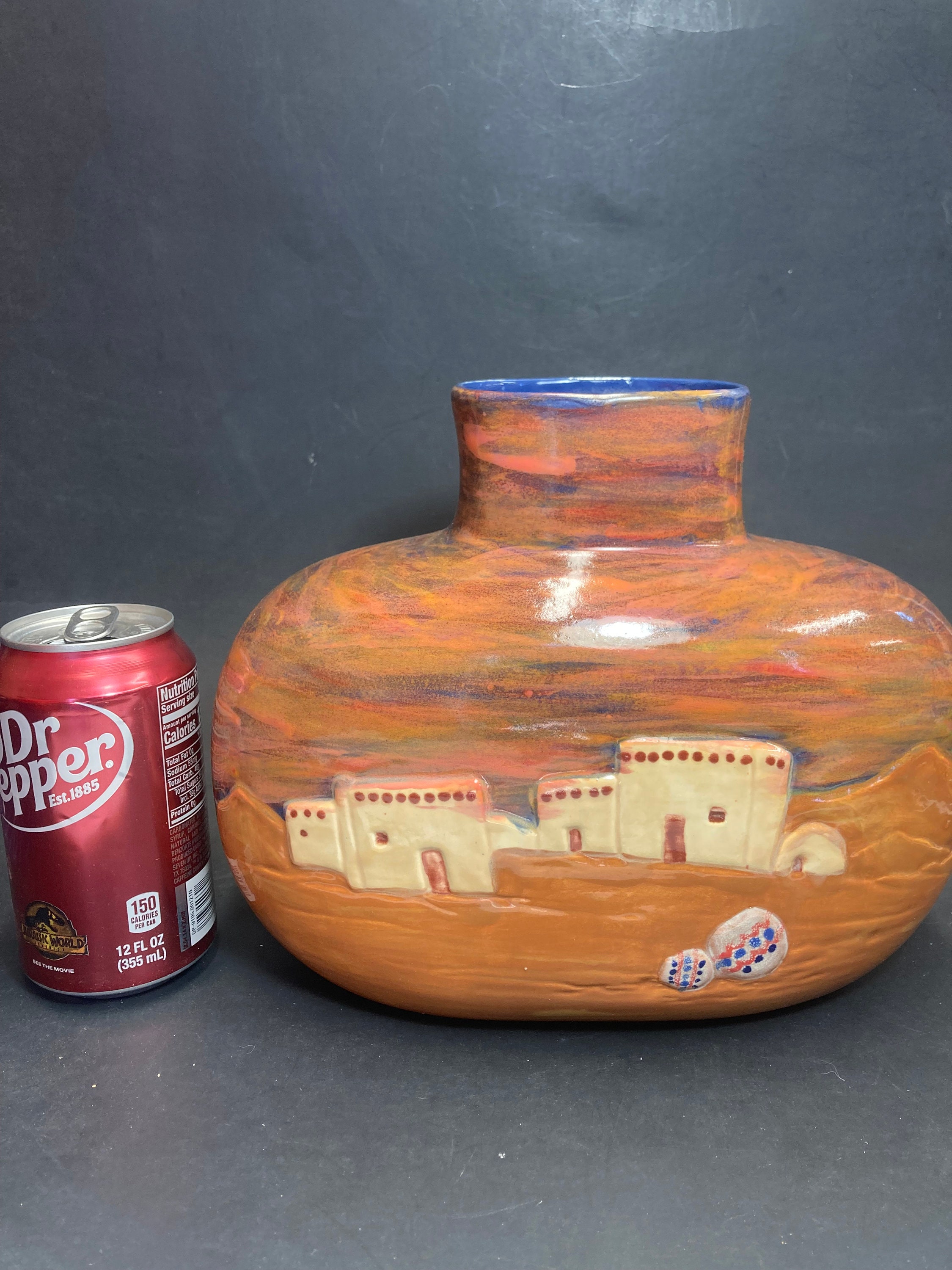 Southwestern Pueblo in Desert Hand Made and Painted Ceramic - Etsy