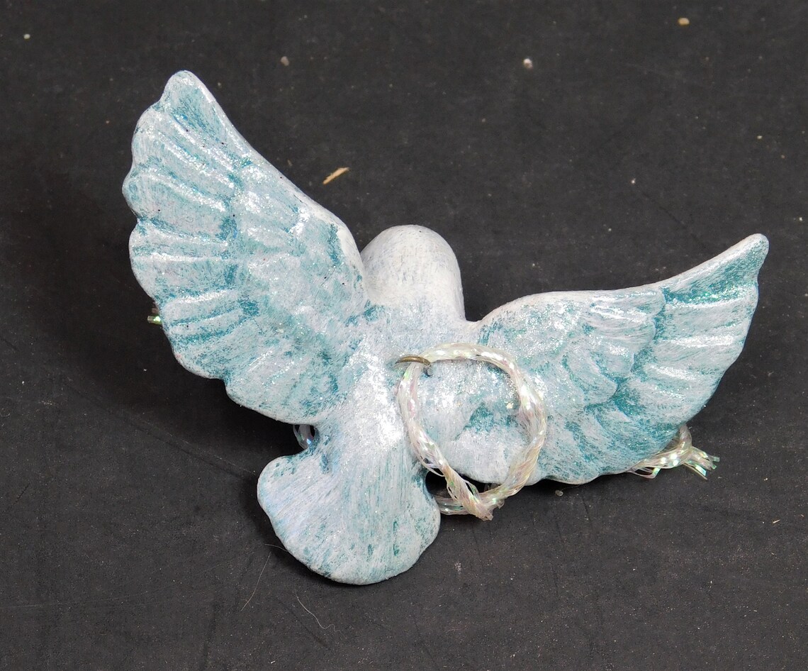 Small Flying Dove Hand Made and Hand Painted Ceramic Ornaments - Etsy