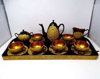 Lacquer Tea Set - Etsy