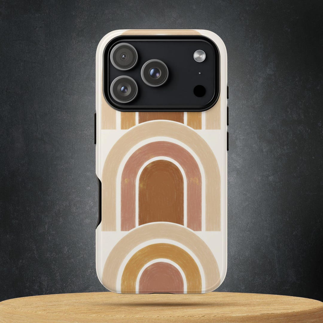 Modern Minimalist iPhone 17 Case Arch Earthy Palette Phone Cover - Etsy