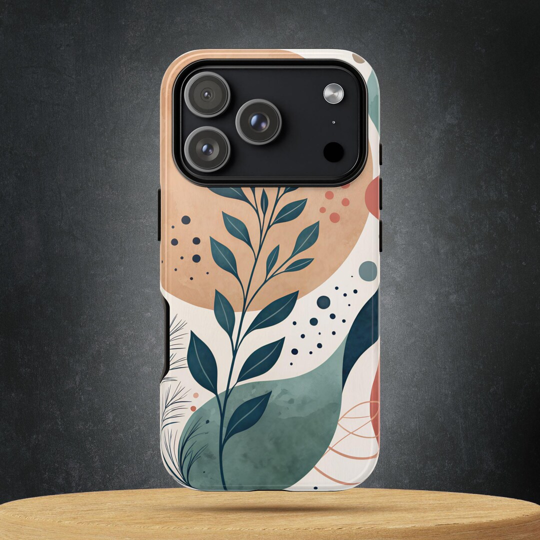 Modern Minimalist iPhone 17 Case Vertical Arch Earthy Palette Phone ...