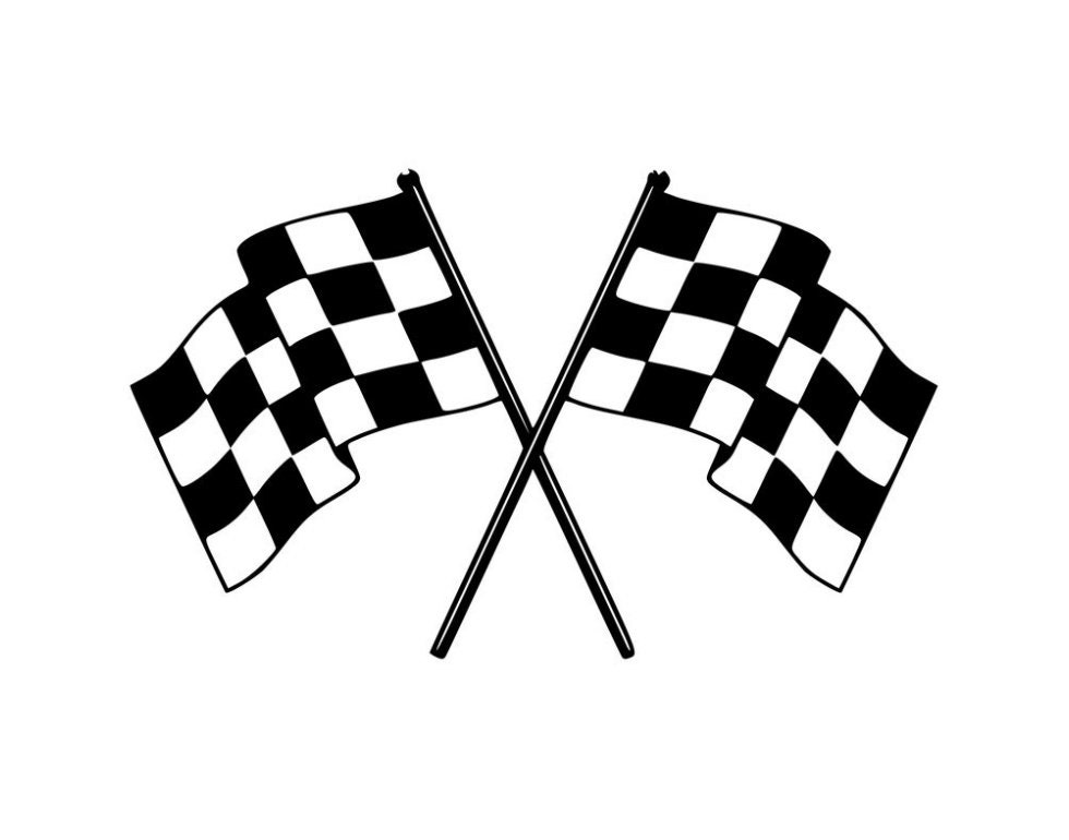 Racing Flags | Race | Track | Finish Line | Custom Precision Die Cut ...