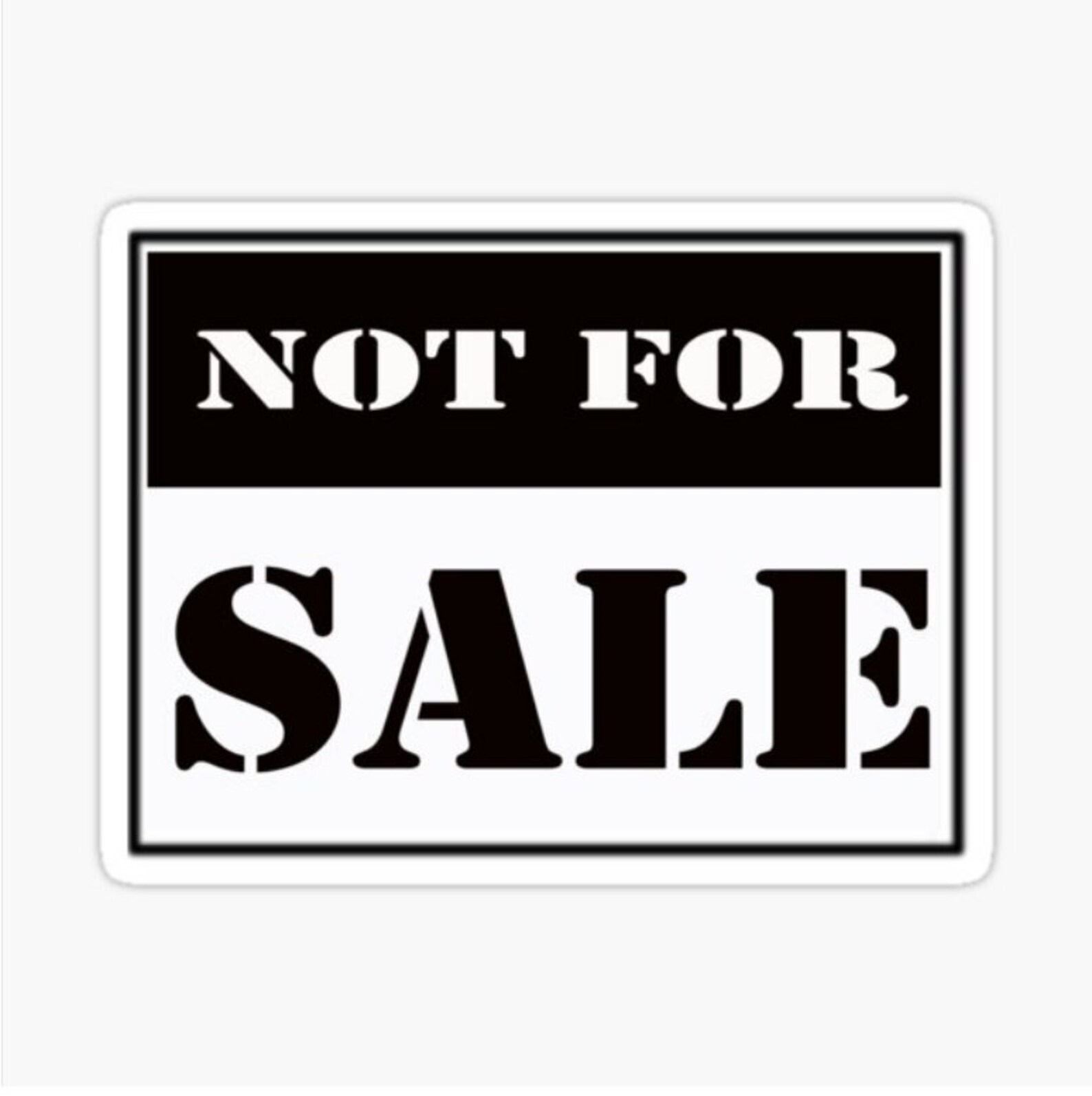Not For Sale Sign Label Custom Precision Die Cut Vinyl Etsy