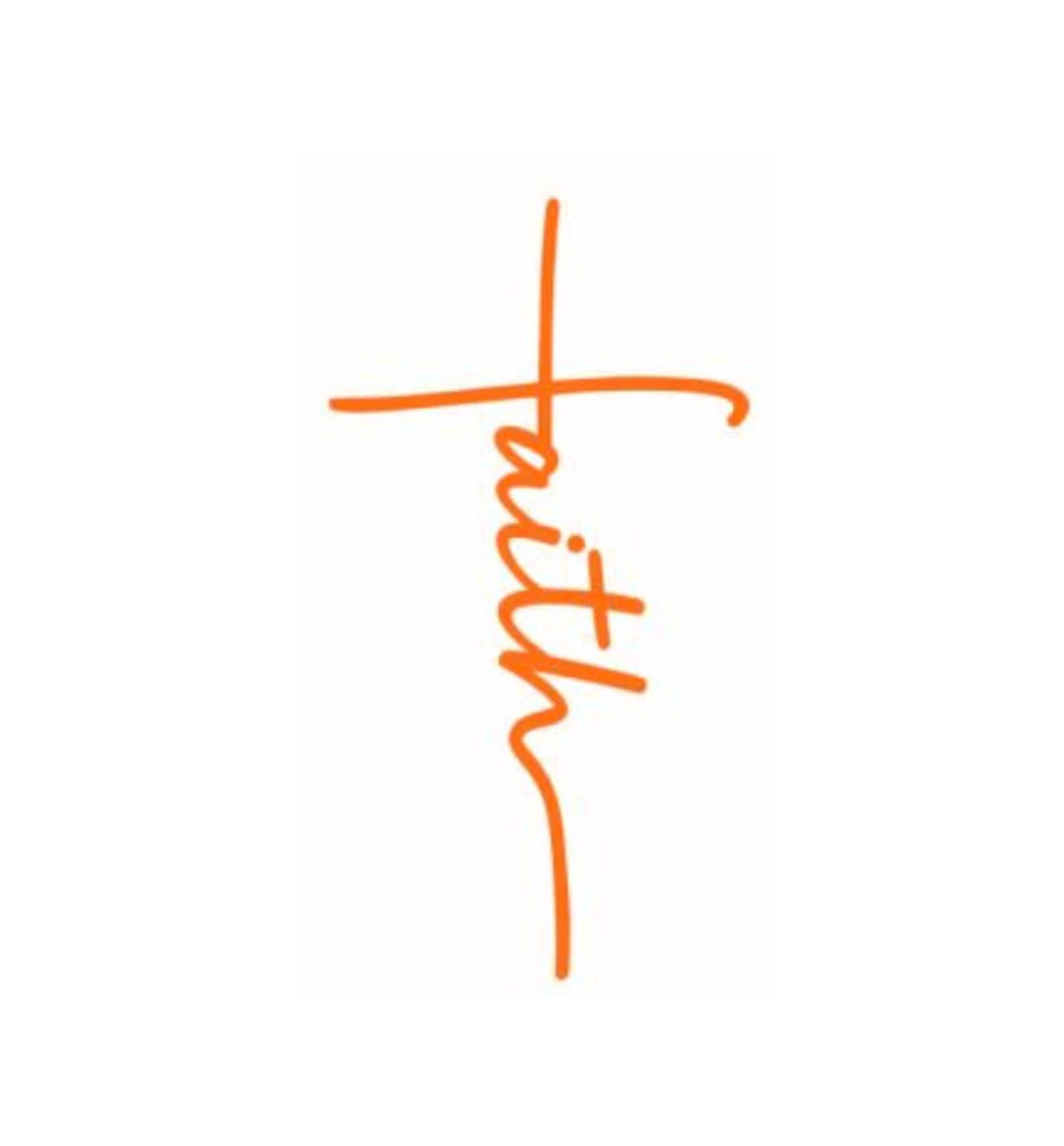 Faith | Cross | Custom Precision Die Cut Vinyl Decal | Sticker - Etsy