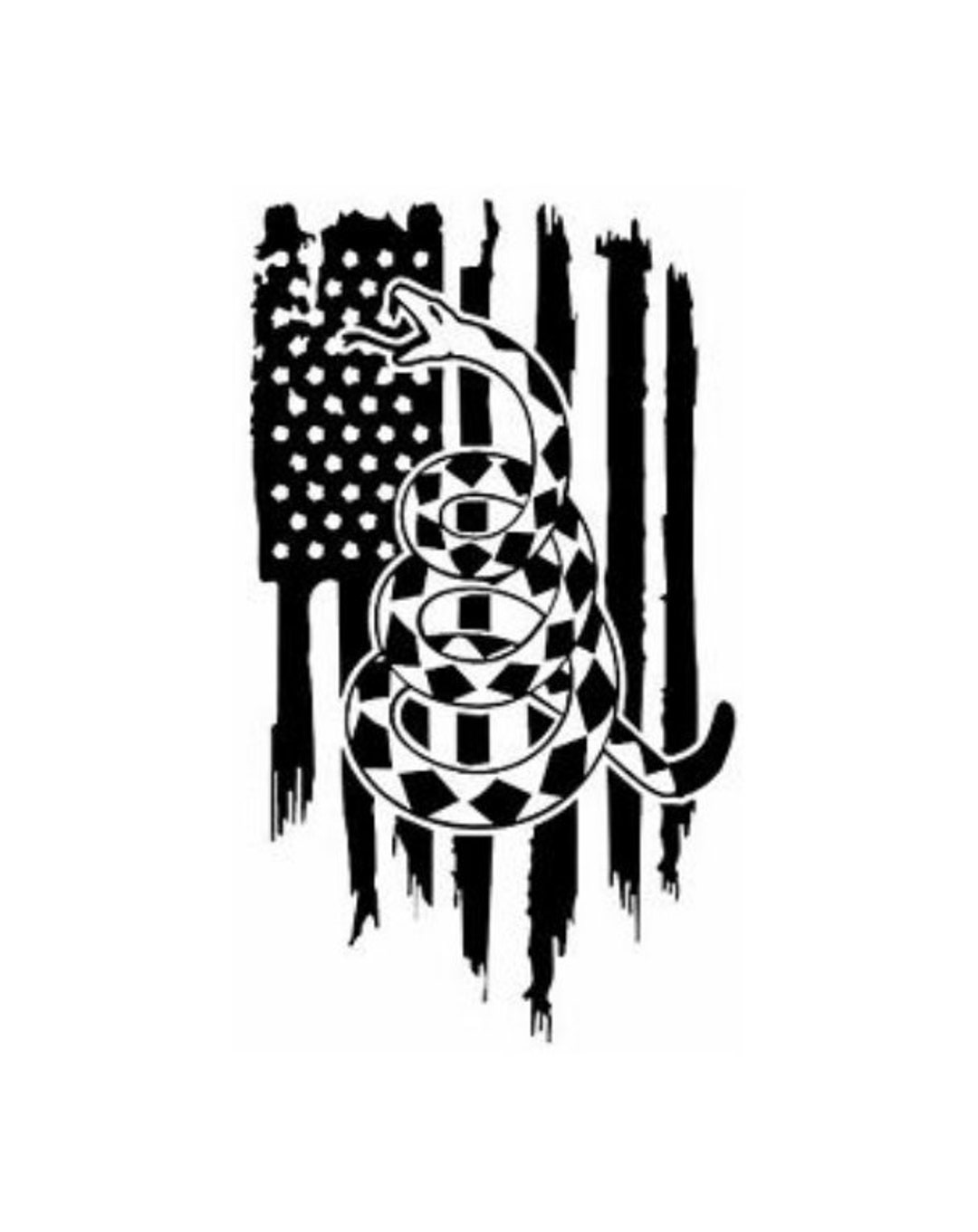 Don't Tread on Me | American Flag | Snake | Custom Precision Die Cut ...
