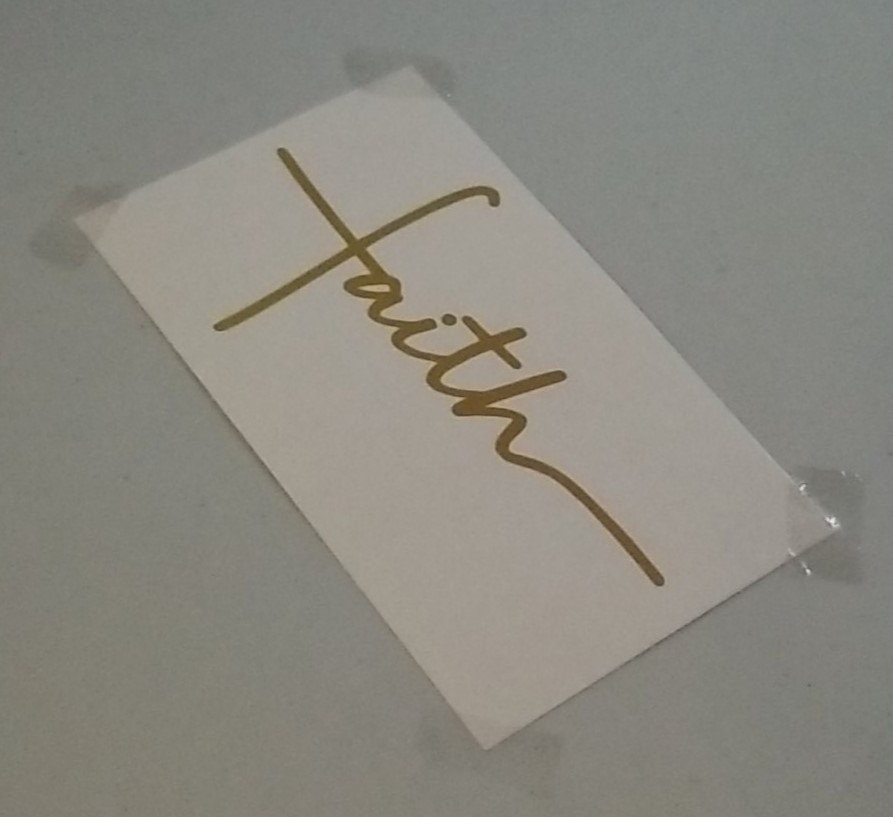 Faith Cross Custom Precision Die Cut Vinyl Decal Sticker | Etsy