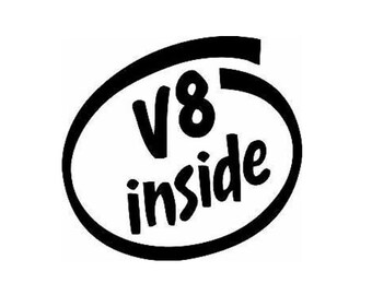 V8 Engine Decal - Etsy