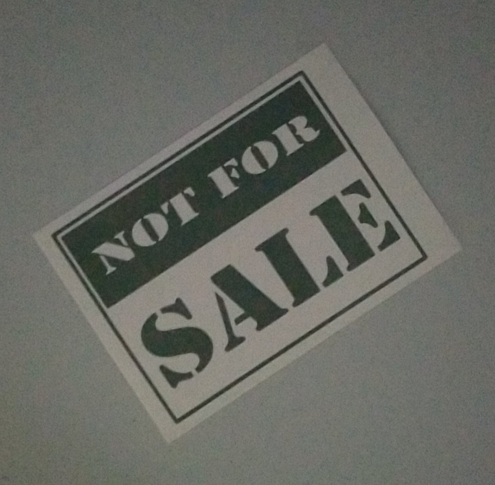 Not For Sale Sign Label Custom Precision Die Cut Vinyl | Etsy