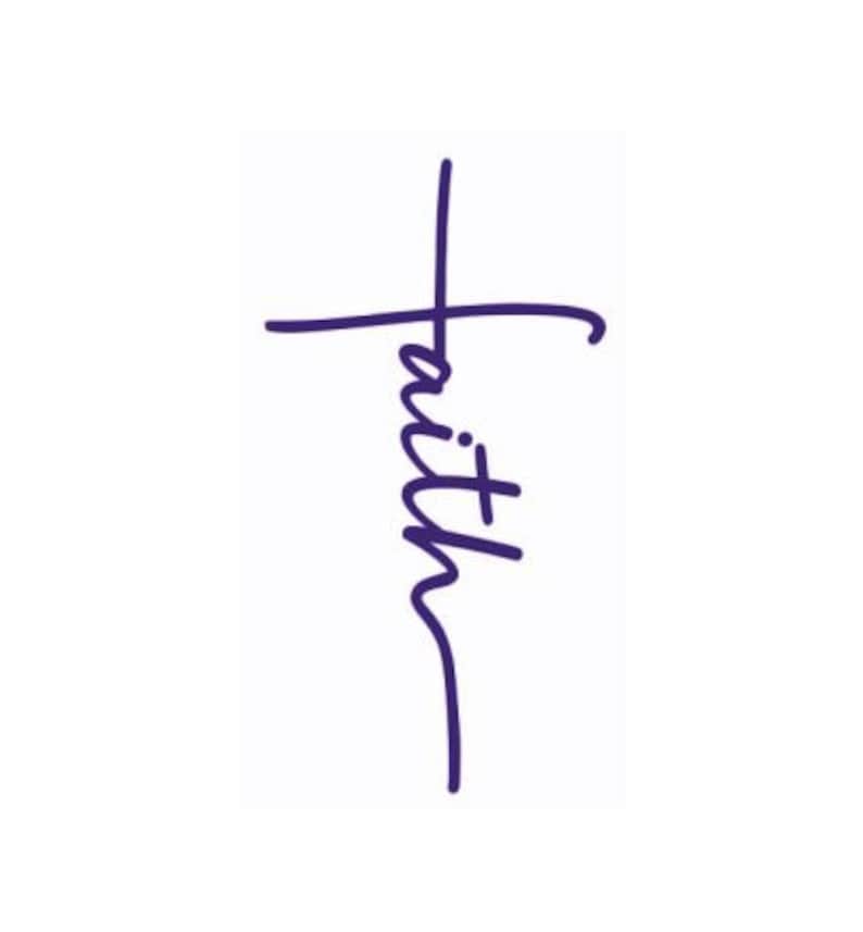 Faith | Cross | Custom Precision Die Cut Vinyl Decal | Sticker - Etsy