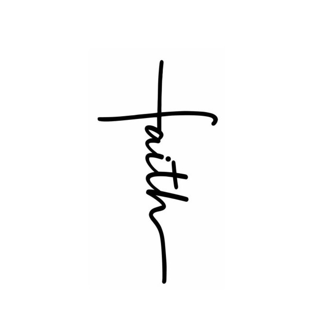 Faith | Cross | Custom Precision Die Cut Vinyl Decal | Sticker - Etsy