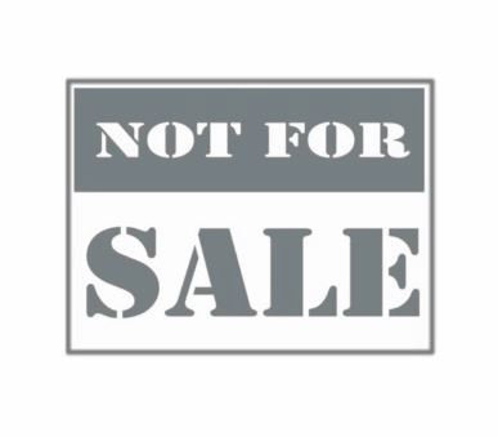 Not for Sale | Sign | Label | Custom Precision Die Cut Vinyl Decal ...