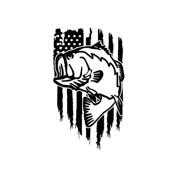 American Bass Decal - Etsy