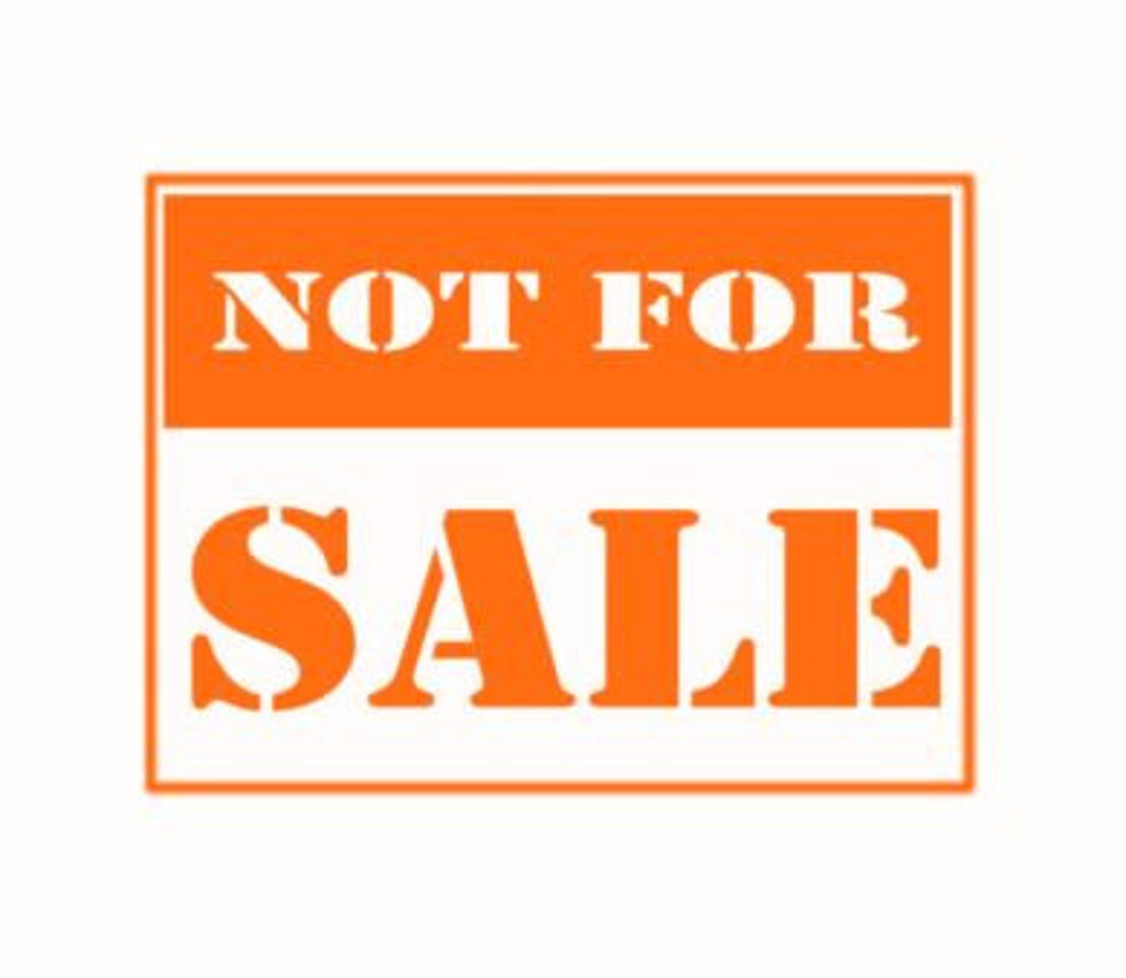 Not for Sale | Sign | Label | Custom Precision Die Cut Vinyl Decal ...
