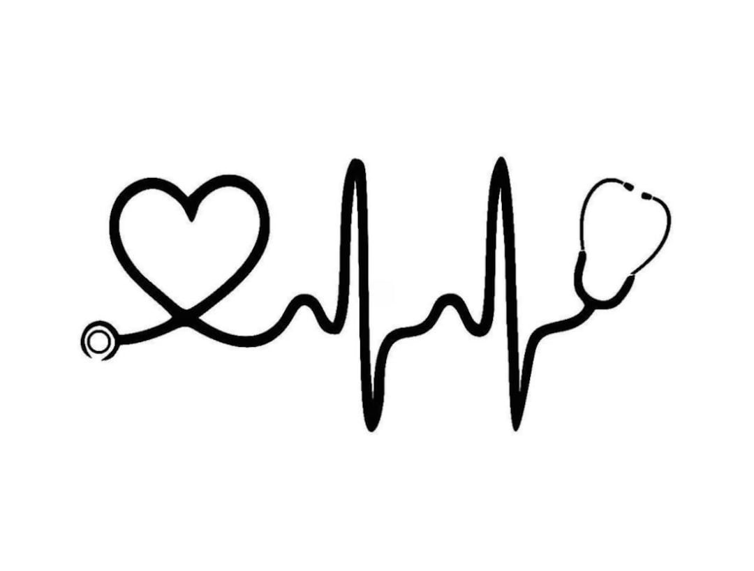 Nurse | Doctor | Stethoscope | Heart | Love | Heartbeat | Custom ...
