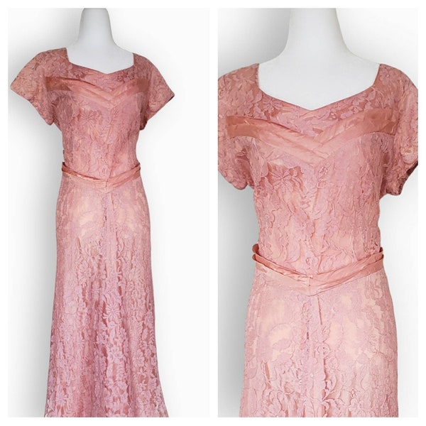 1940s Lace Dress - Etsy