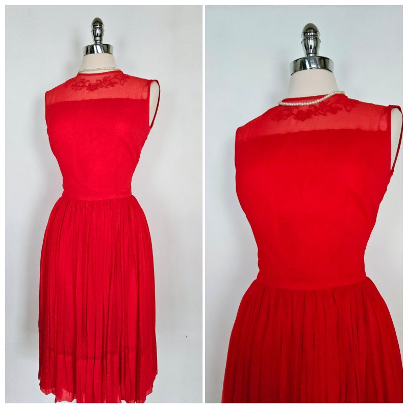 Red Chiffon Dresses for Women - Etsy